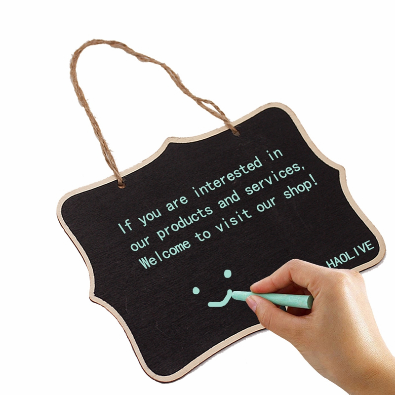 Mini Erasable Chalkboards with Hanging String Small Wooden Blackboard ...