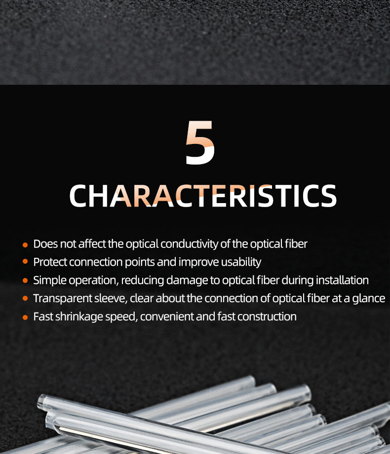 50PCS/100PCS Fiber Optic Protection Sleeves double needle Single needle ...
