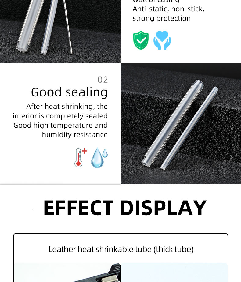 50PCS/100PCS Fiber Optic Protection Sleeves double needle Single needle ...