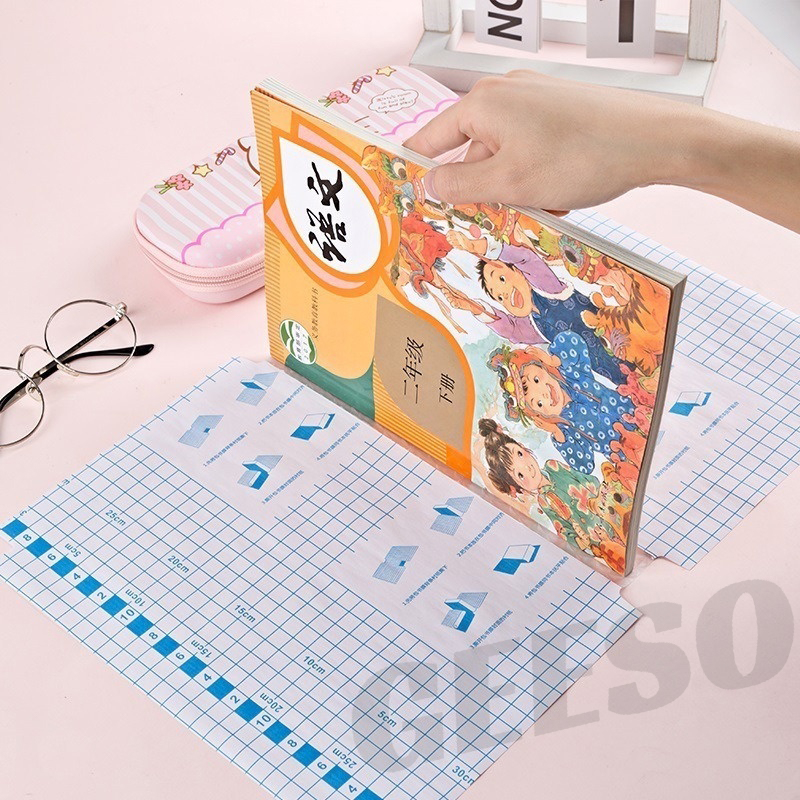 GEESO 30 Sheets Self Adhesive Book Cover Pembalut Buku Teks Self ...