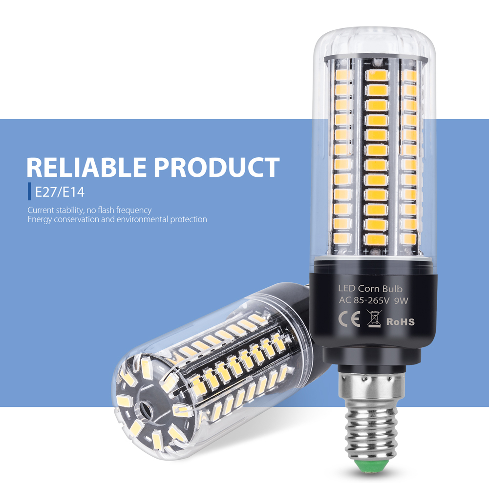 E14 Corn Bulb E27 LED Lamps 220V B22 High Power 28 40 72 108 132 156 189leds Lights SMD 5736 ...