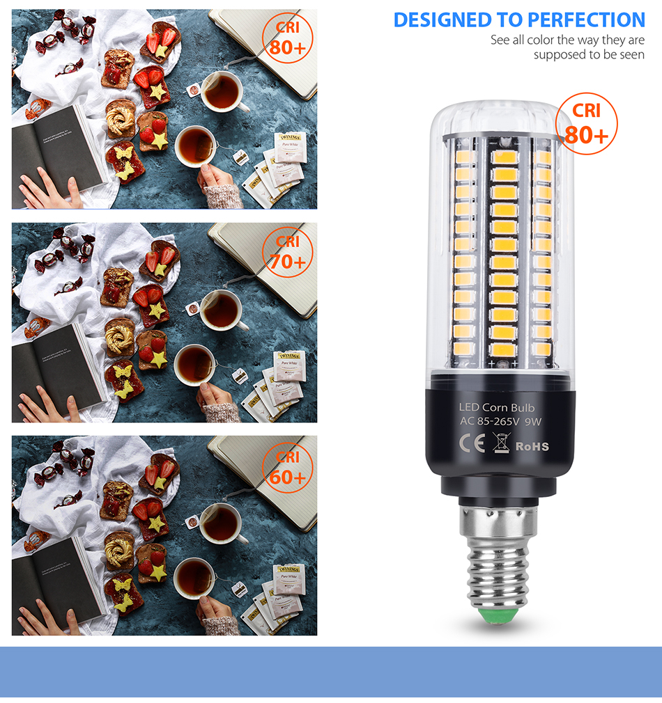 E14 Corn Bulb E27 LED Lamps 220V B22 High Power 28 40 72 108 132 156 ...