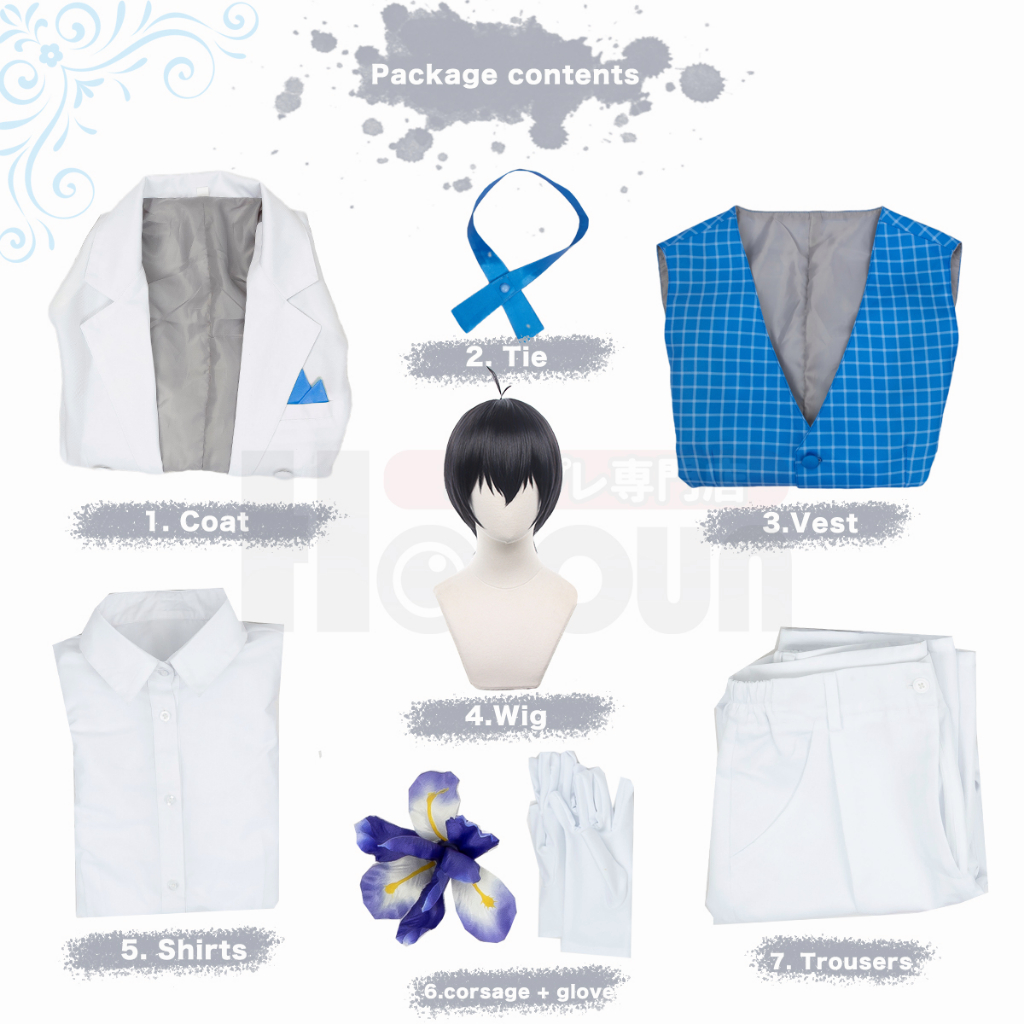 HOLOUN Blue Lock Anime Isagi Cosplay Costume Exhibition Tuxedo Tailcoat ...