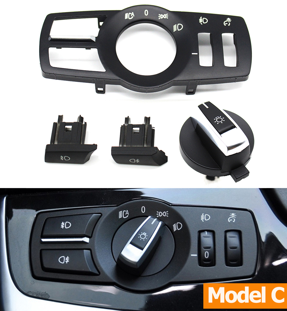 Head Lamp Rotary Headlight Switch Cover Panel For BMW 5 Series 5GT 6S ...