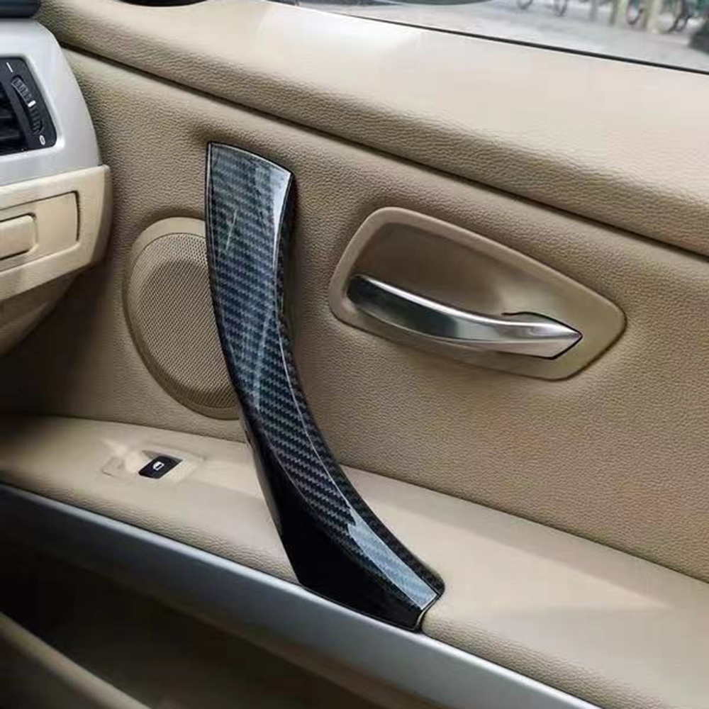 RHD Car Interior Accessories Carbon Fiber Door Handle Kit Replacement ...
