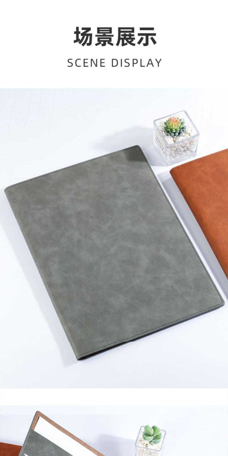 Folder A4 Multi-Function Pin Lecture Folder Simple Business Leather Pin ...