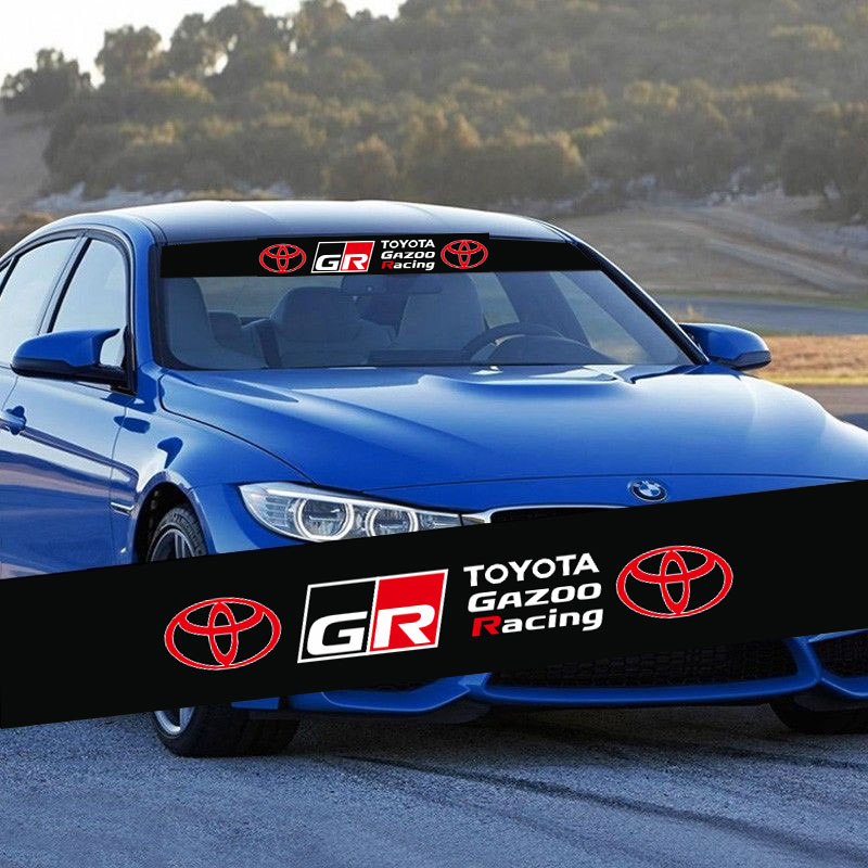 Car front windshield sticker modification Toyota GR GR sport GR racing ...