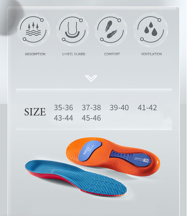Orthotic Insole Arch Support Flatfoot Running Insoles for Shoes Sole ...