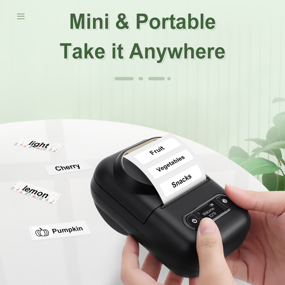 E210 Label Printer Handheld Label Maker Portable Bluetooth Print Label ...