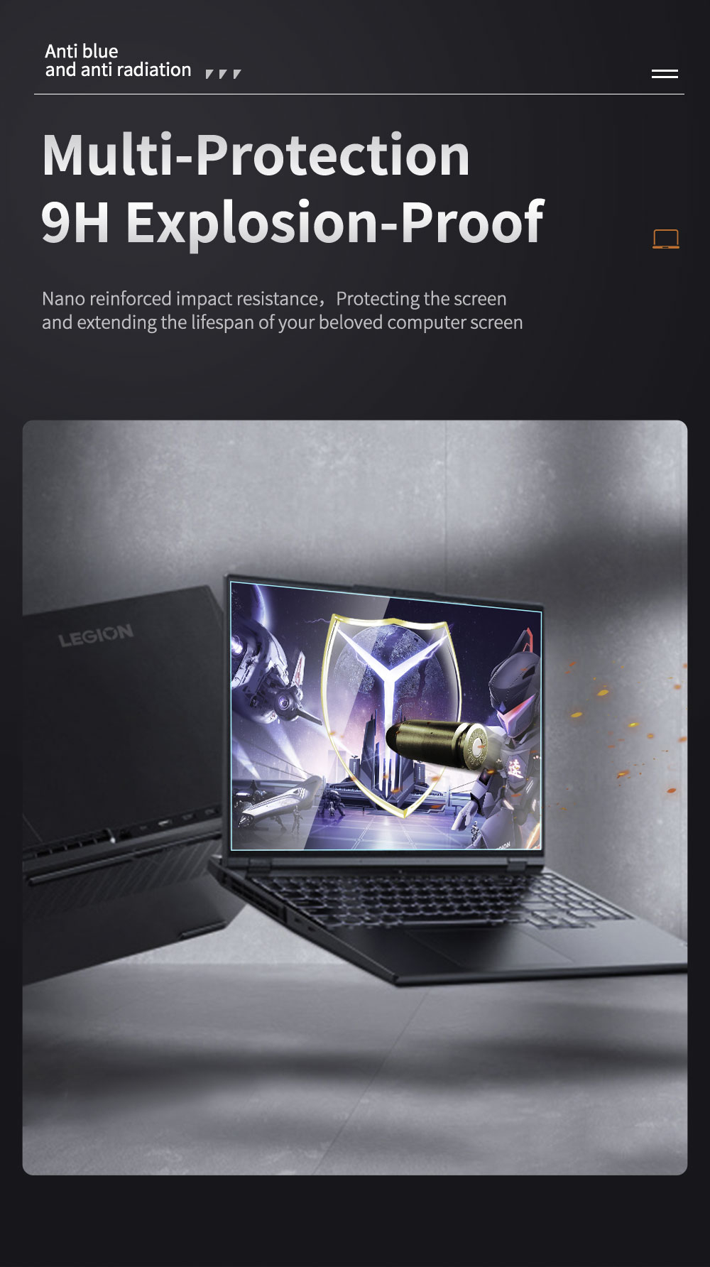 For Lenovo laptop screen protector film 2023/2022 legion Pro 7/Pro 5 ...