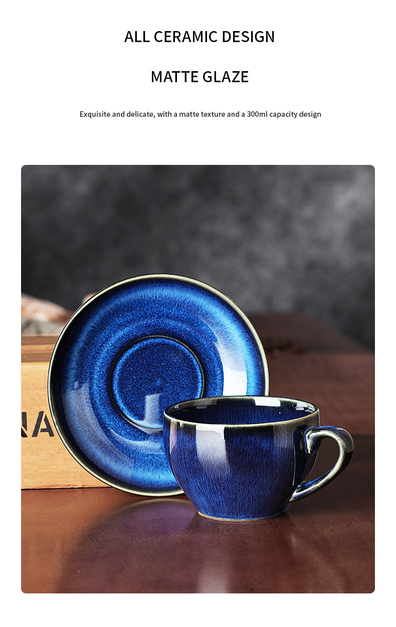 BINCOO Ceramic Coffee Mug Cappuccino Latte Cup Mocha Cup and Saucer Set ...