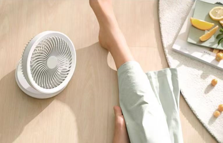 Edon Electric Fan Portable USB Desktop Mini Fan 4 Speeds Auto Rotation ...