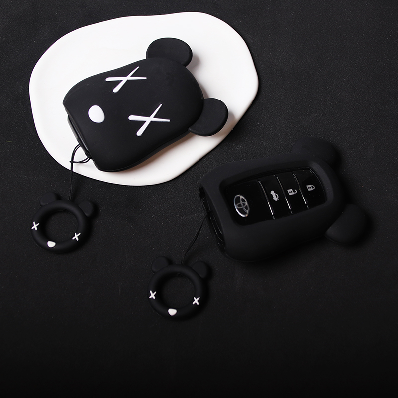 Cartoon black bear key cover for TOYOTA New Kijang Innova Zenix ...