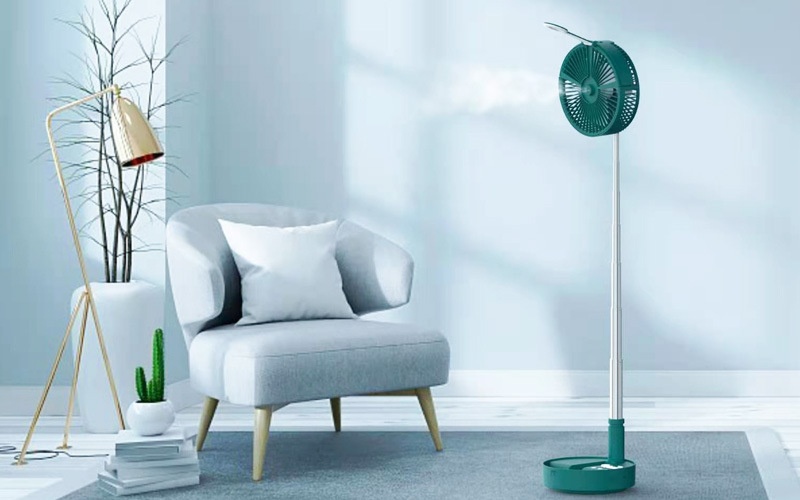 New Water Spray Mist Table Lamp Fan Electric USB Folding Retractable ...