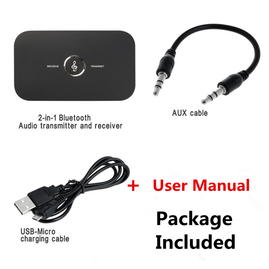 B6 Bluetooth 5.0 Audio Transmitter Receiver Stereo 3.5mm AUX Jack RCA USB Dongle Music Wireless ...