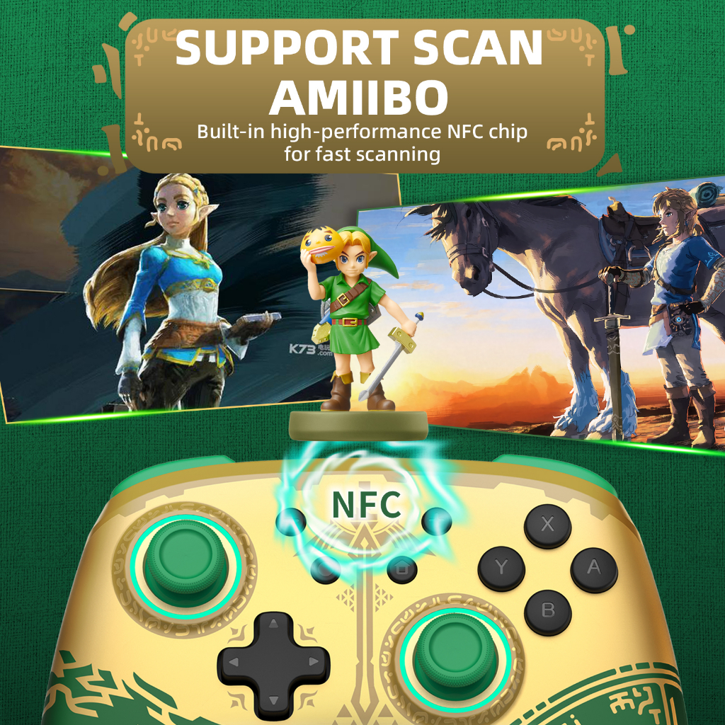 IINE Golden-Green Zelda Kingdom Tears Games Protective Case Cover ...
