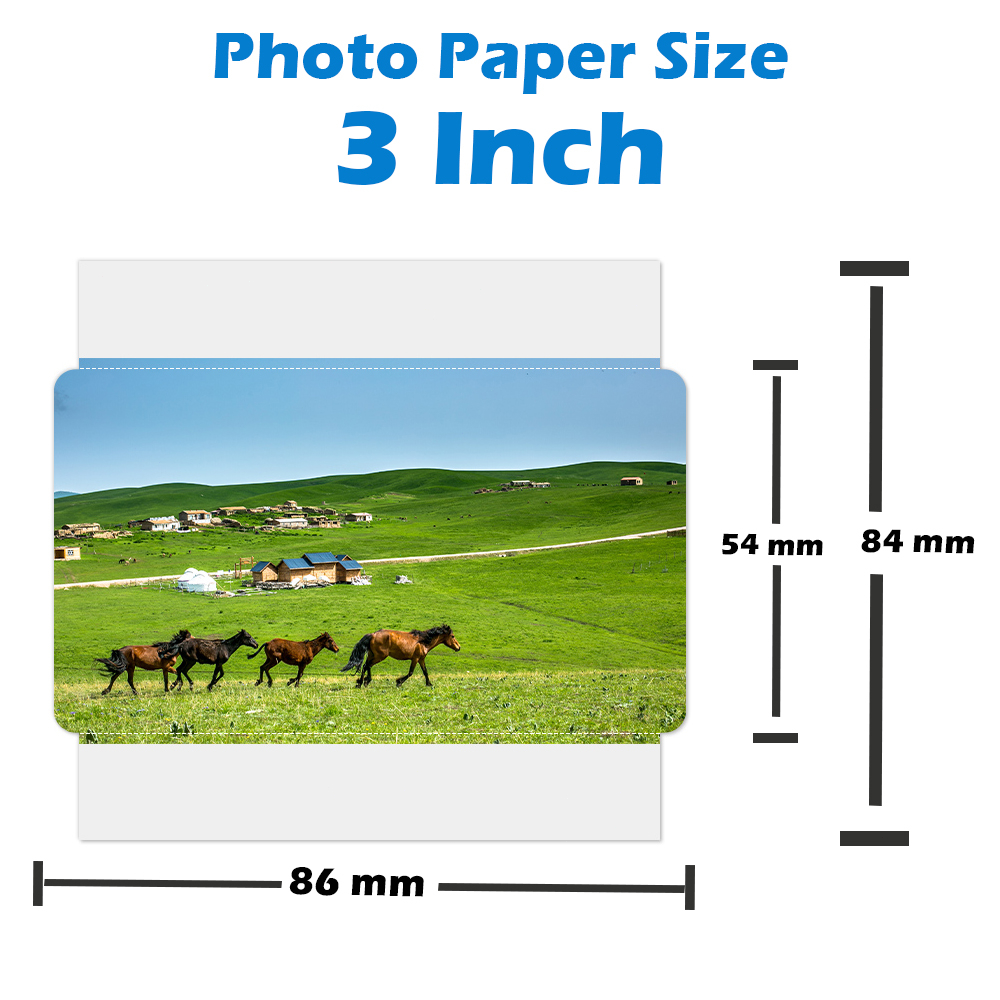 【3 Inch / 54*86mm】Ink Cartridge Cassette & Photo Paper Set KC-36IP KC ...