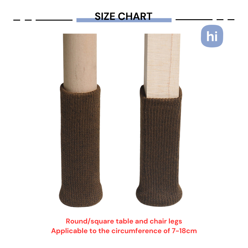 HI HOMES Chair Leg Socks Chair Leg Cover Knitted Table Leg Foot Pad ...