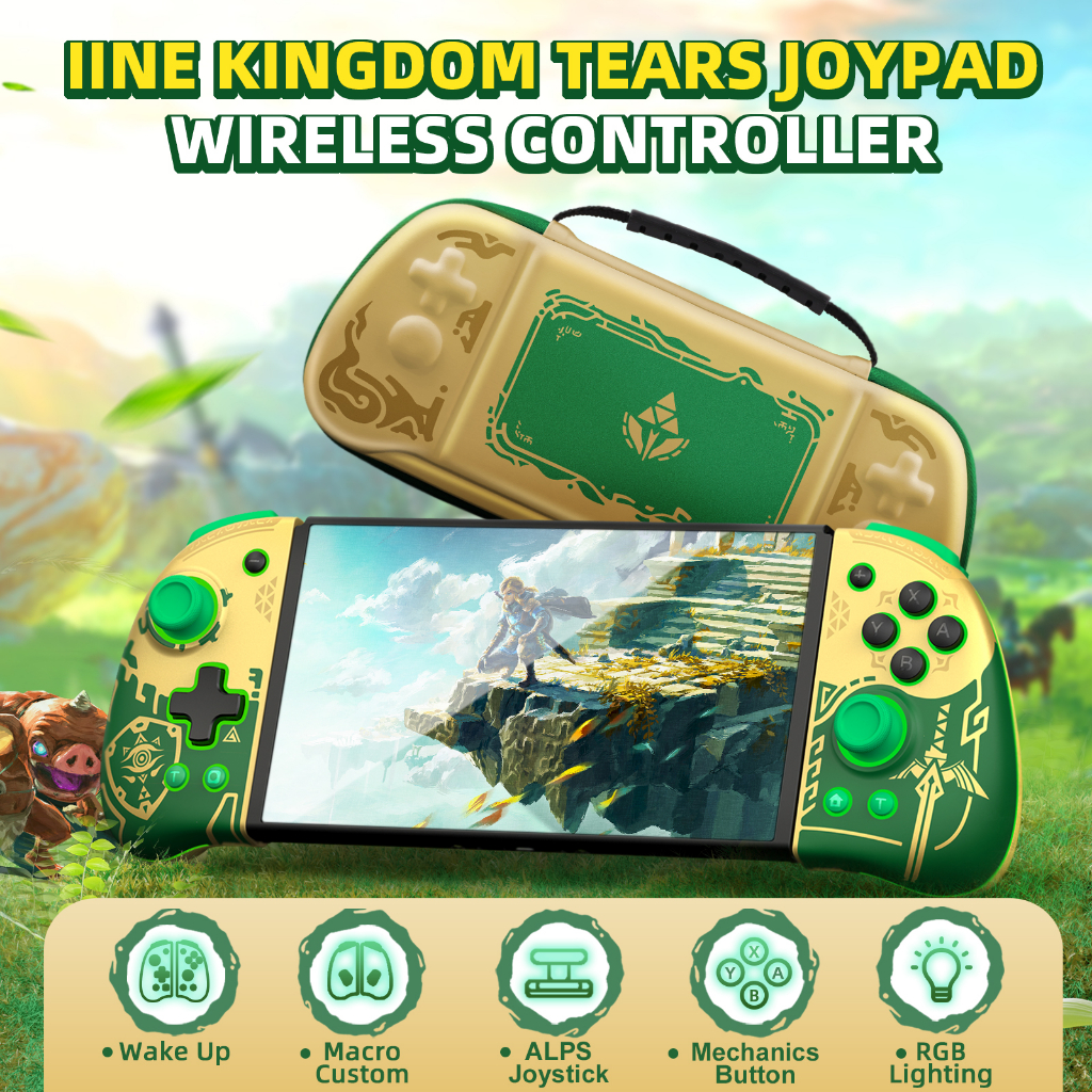IINE Golden-Green Zelda Kingdom Tears Neptune Joypad ALPS Stick ...
