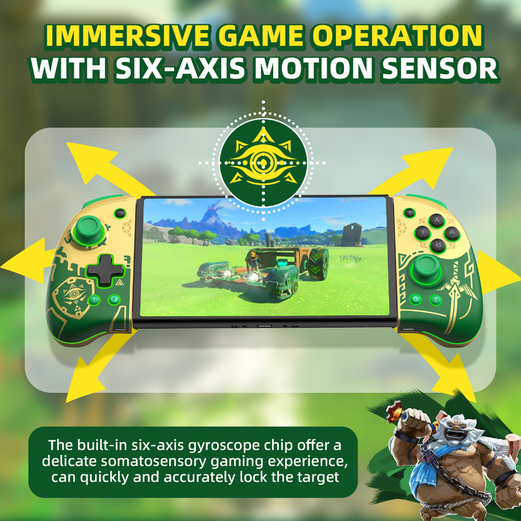 IINE Golden-Green Zelda Kingdom Tears Neptune Joypad ALPS Stick ...