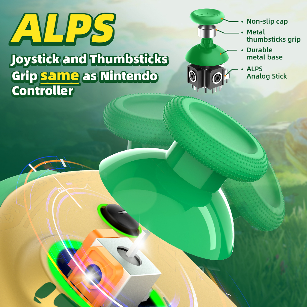 IINE Golden-Green Zelda Kingdom Tears Neptune Joypad ALPS Stick ...