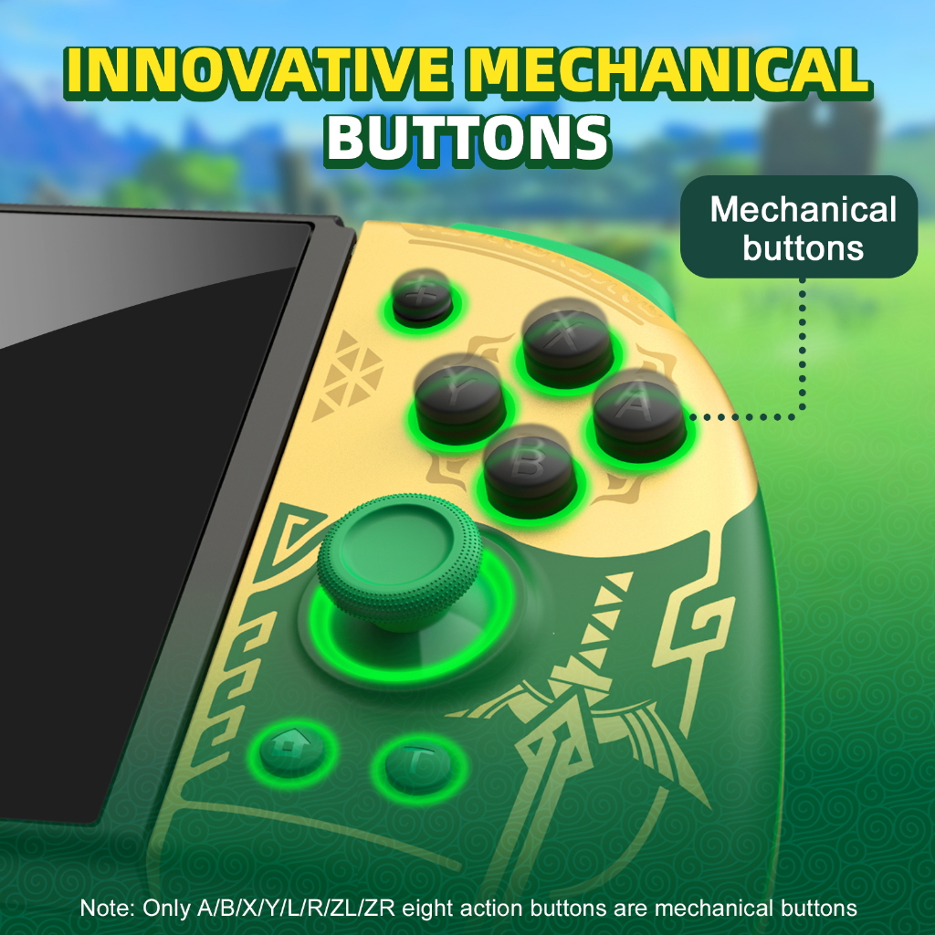 IINE Golden-Green Zelda Kingdom Tears Neptune Joypad ALPS Stick ...