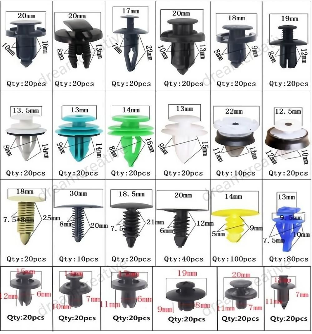 900pcs Clip Bumper Car Fastener Rivet Car Rivet Bumper Clip Fender ...