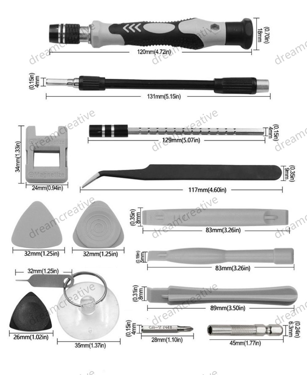 115 in 1 Mini Magnetics DIY Repair Tool Kit PC Mobile Phone Precision ...