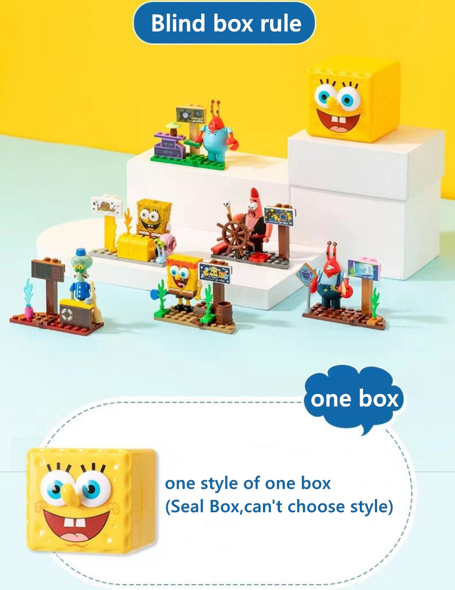 SpongeBob Squarepants nickelodeon Building Blocks Blind box Toys ...