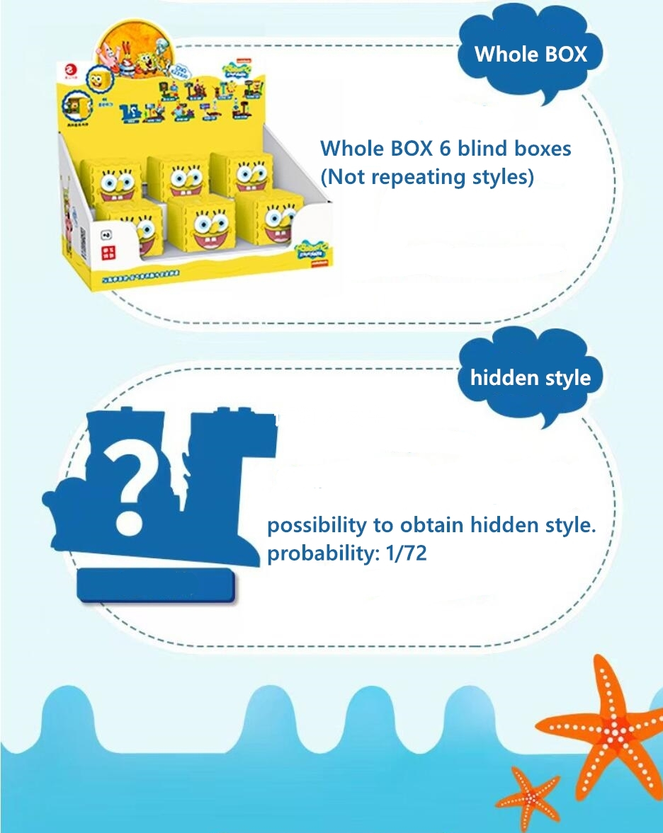 SpongeBob Squarepants nickelodeon Building Blocks Blind box Toys ...