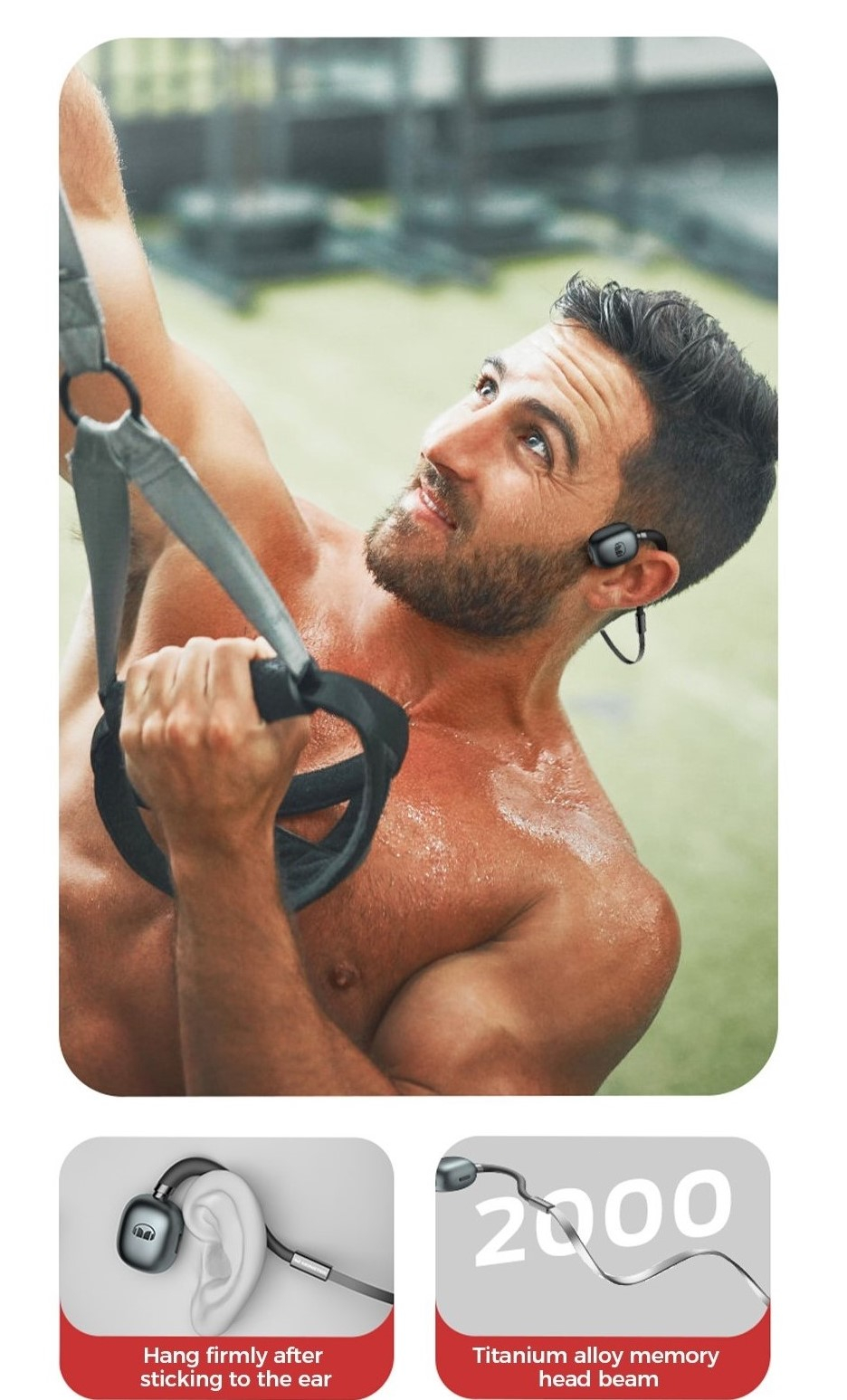 Monster Bone Conduction Bluetooth Wireless Sports Headphones open ear ...