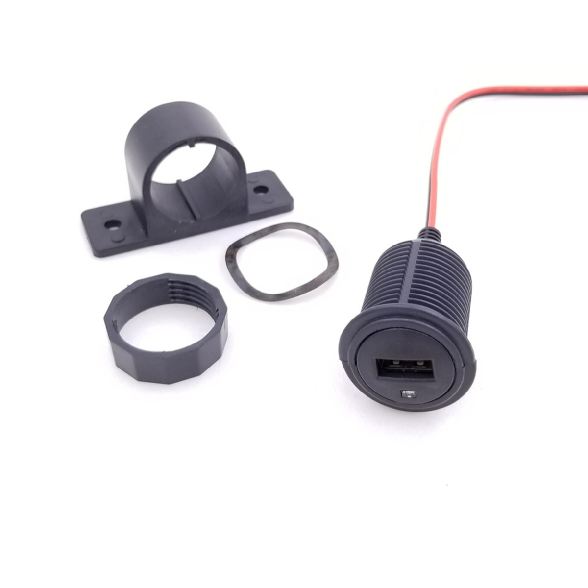 5V 3.1A Power Adapter Round Shape Waterproof 12V/24V Single USB Car ...