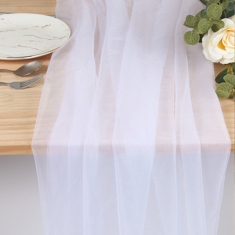 Rustic Cheesecloth Table Runner Crystal Organza Tulle Roll Fabric for ...