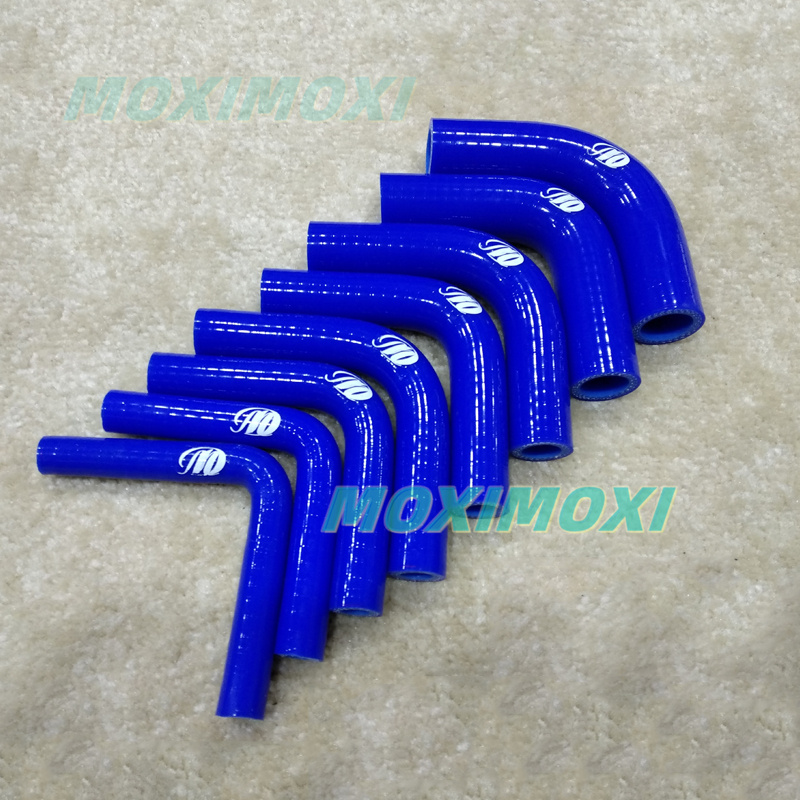 Blue SAMCO 45/90 Degree Silicone Hose Elbow Reducer Hose Adapter 6mm/8mm/10mm/12mm/14mm/16mm ...