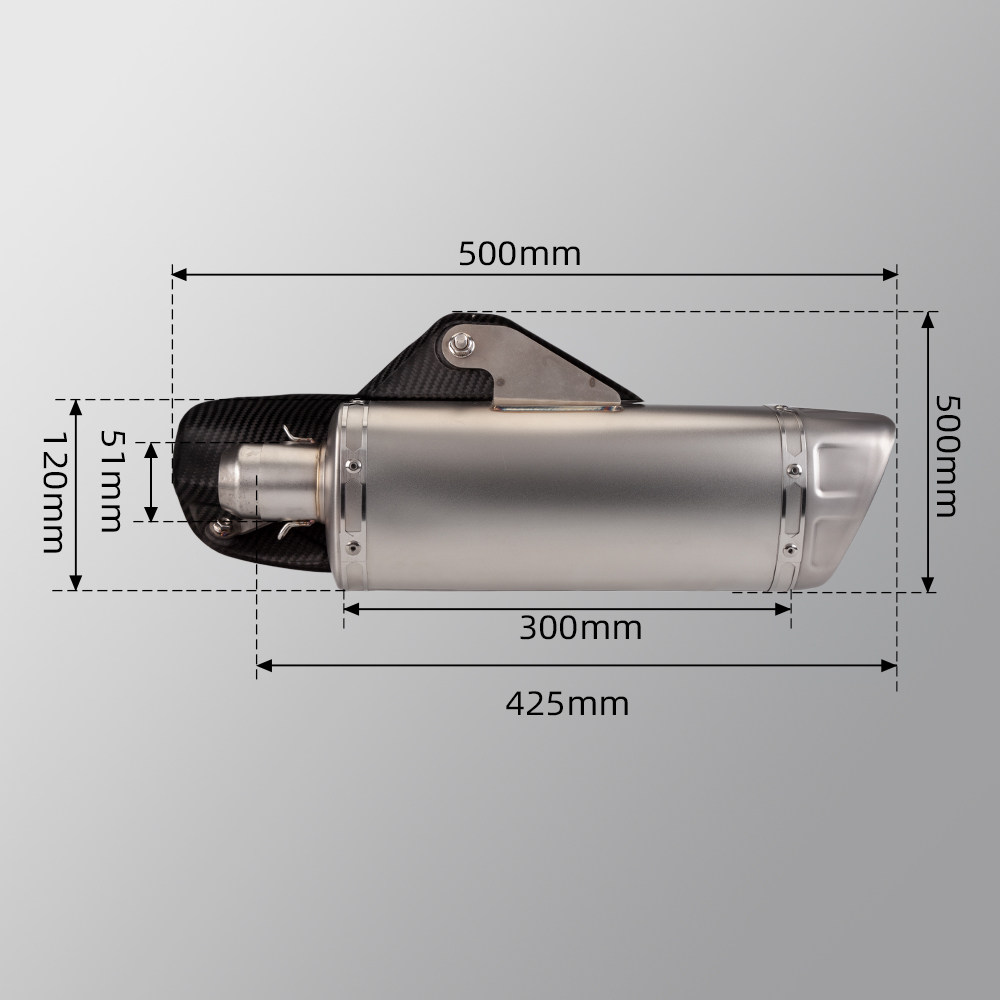 Akrapovic R1/M1 bike exhaust muffler with DB killer/Silencer 51mm inlet ...