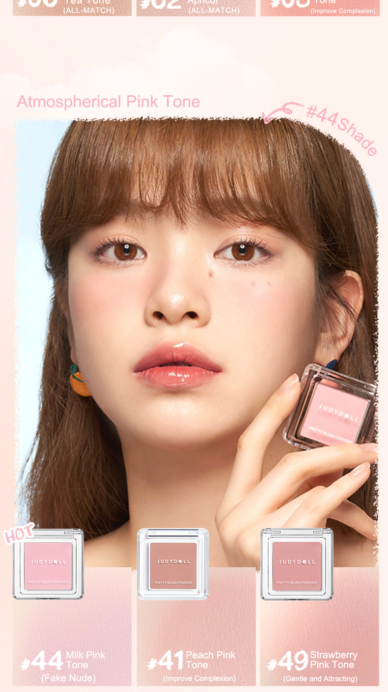 Judydoll Pretty Blush Powder Soft Shimmering Matte Powder Face Makeup ...