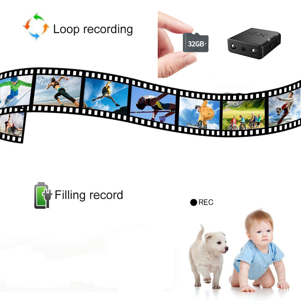 Mini Camera XD IR-CUT Smallest Full HD 1080P Home Security Camcorder ...