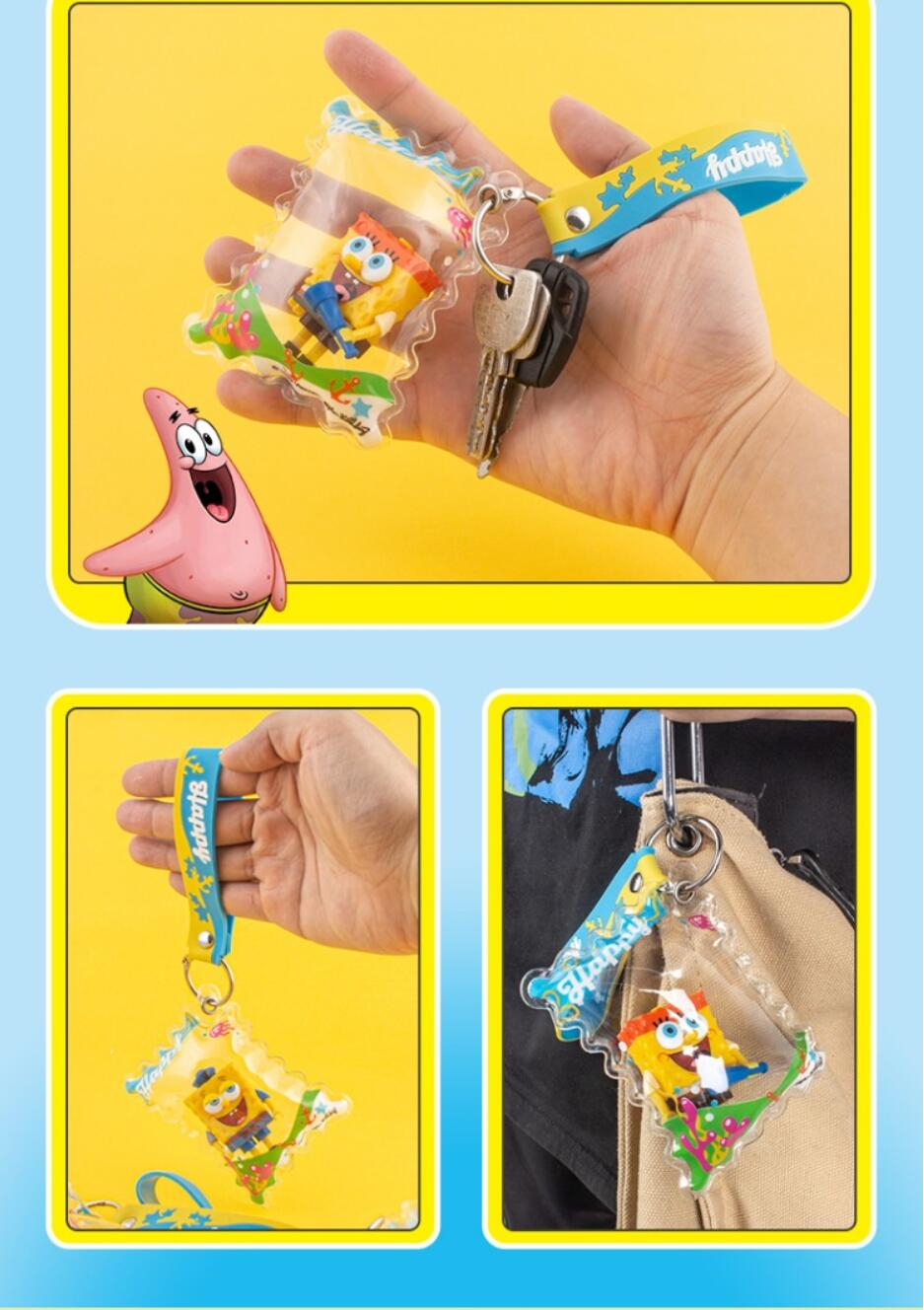 SpongeBob Squarepants nickelodeon Key Chain backpack buckle Toys ...