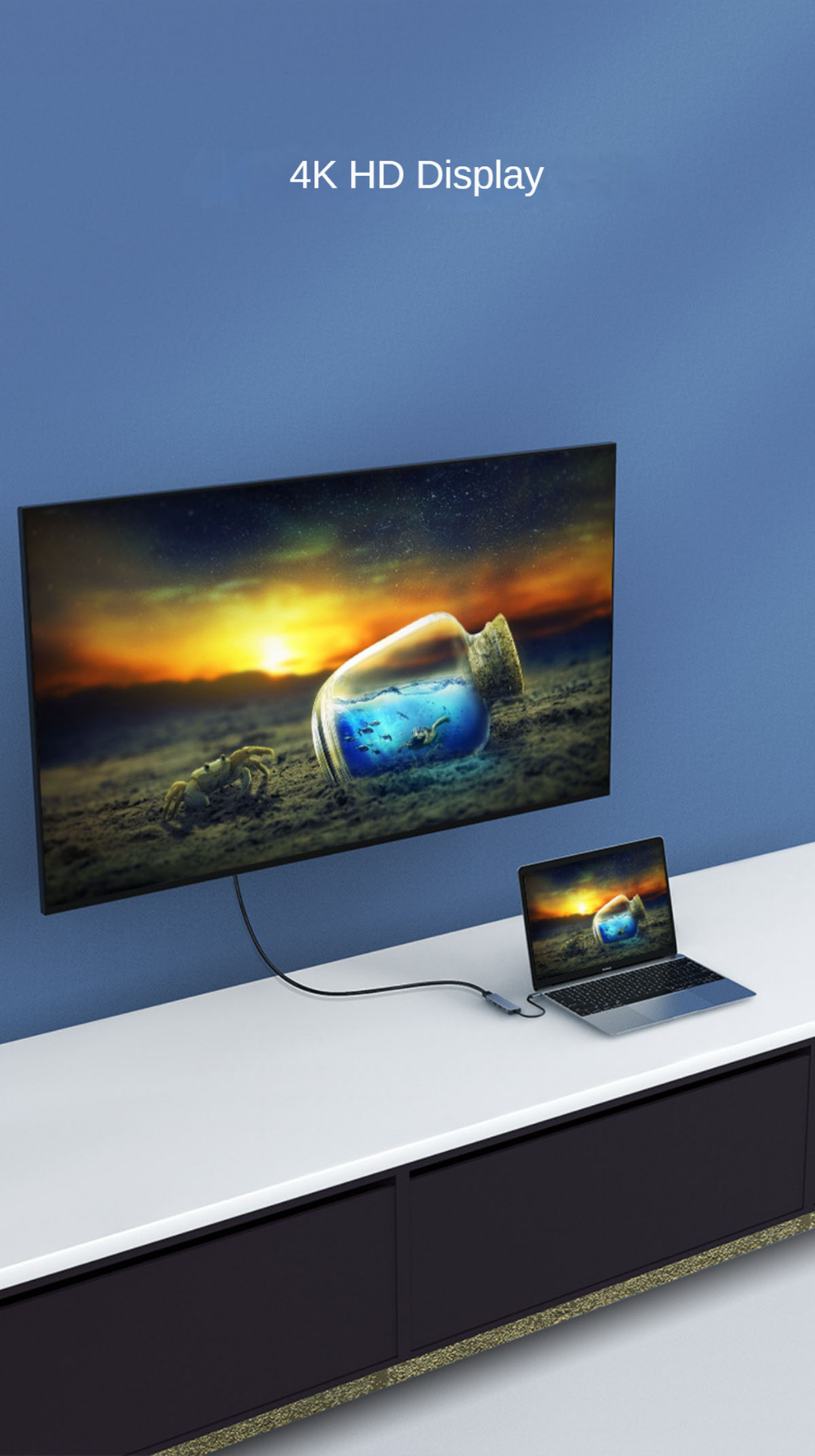 Type-c 5in1 Docking Station HDMI 4K USB3.0 Type C Data Transfer USB ...