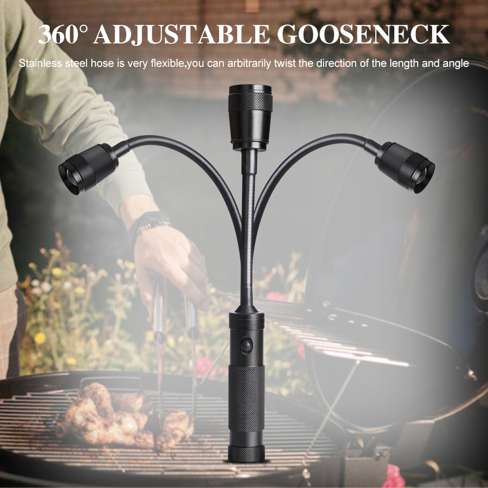 LED Work Light Ultra Bright Flexible Gooseneck Flashlight with Magnetic ...