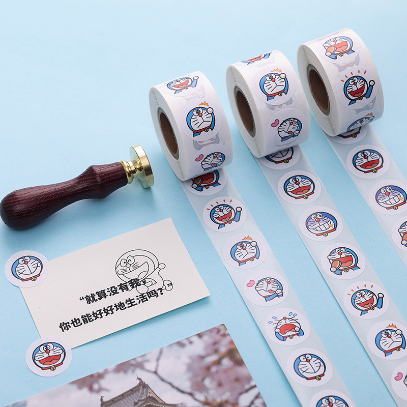 500PCS Cartoon Doraemon Thank You Stickers Seal Labels | Shopee Malaysia