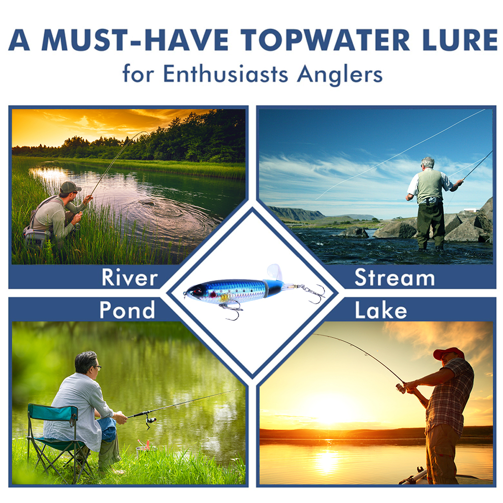 HENGJIA 1Pcs Propeller Tractor Popper Fishing Lure 13g/17g/36g wholpper ...