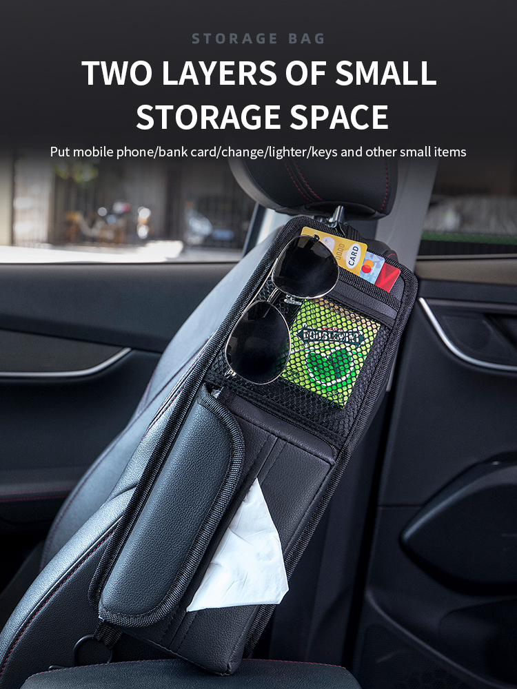 Car Center Console Storage Bag Armrest Tissue Box Cup Holder Car Seats ...