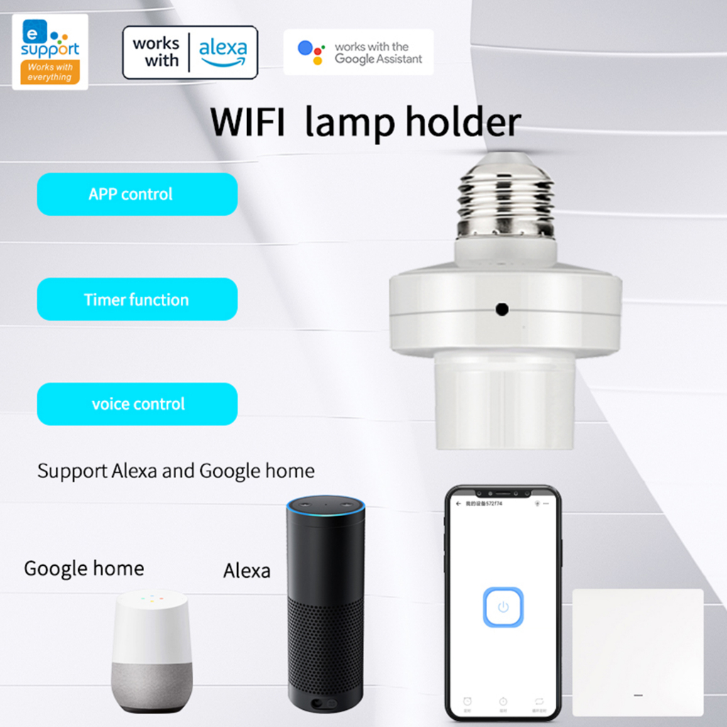 Woolley SA-036 WiFi Smart Light Socket Bulb Holder E27 SlampherR2 LED ...