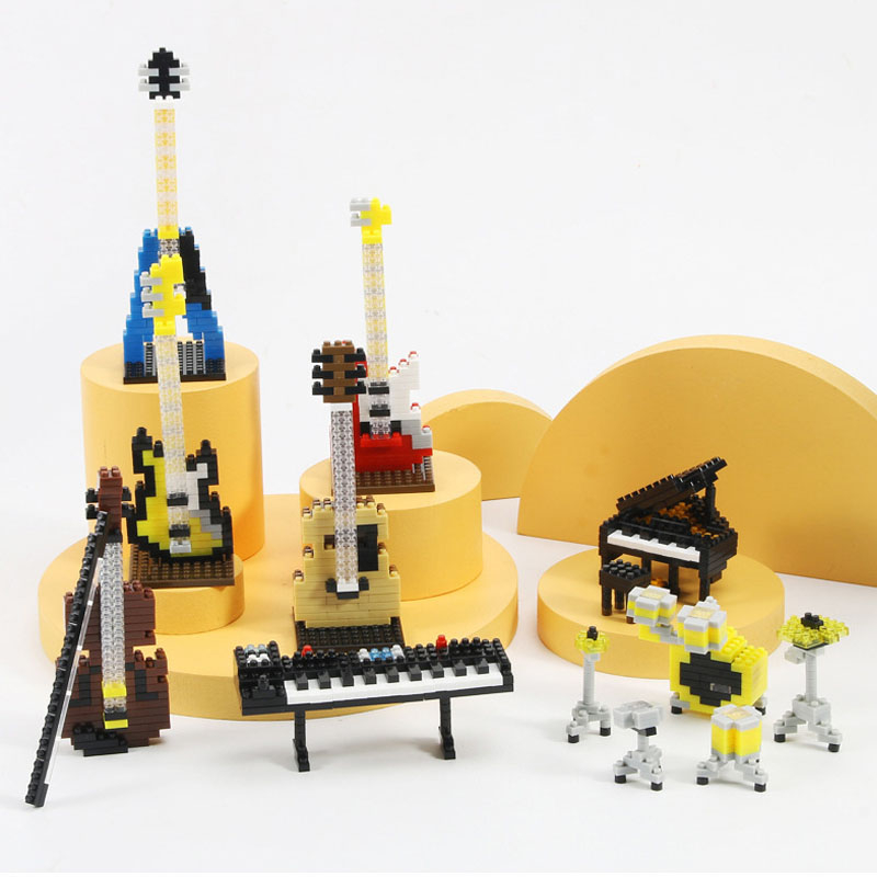 Music Piano 3D Model Building Blocks DIY Musical Instrument Violin ...
