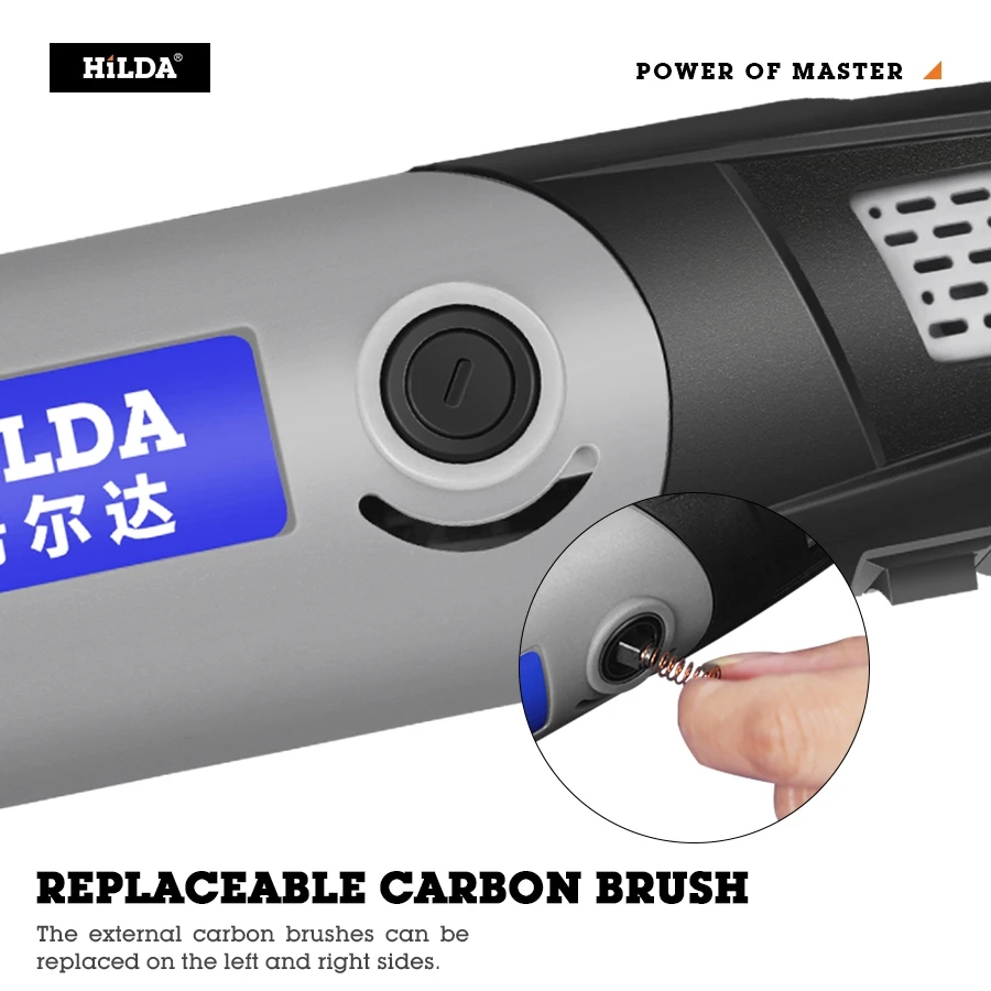 HILDA Variable Speed Rotary Tool Electric Tools 400W Mini Drill 6 ...