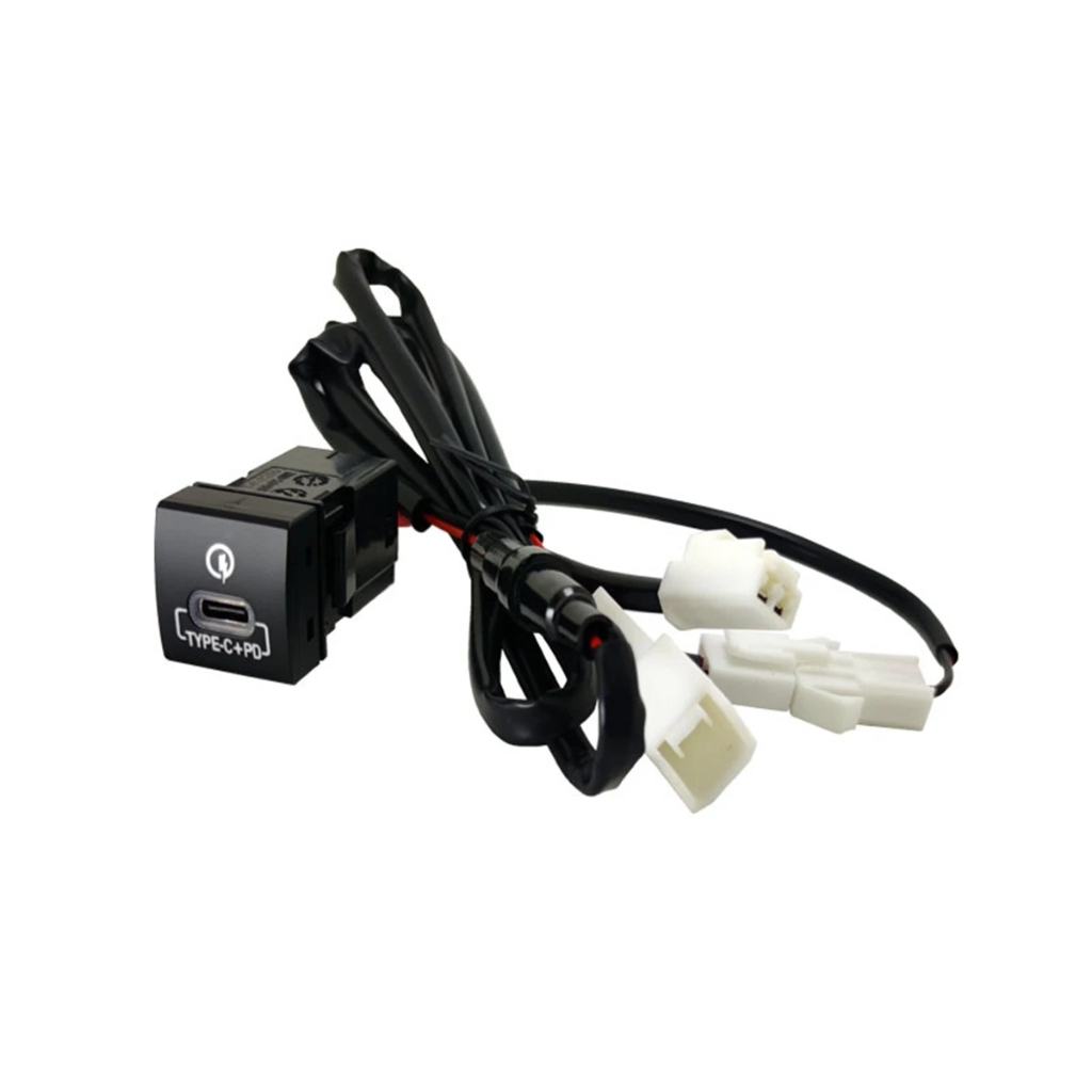 Fast Car Charger TYPE-C PD USB Quick Interface Socket for Toyota Prado ...