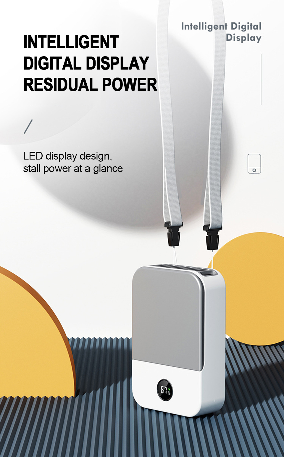 Hanging Neck Fan Summer Mini Air Cooler USB Rechargeable Personal ...