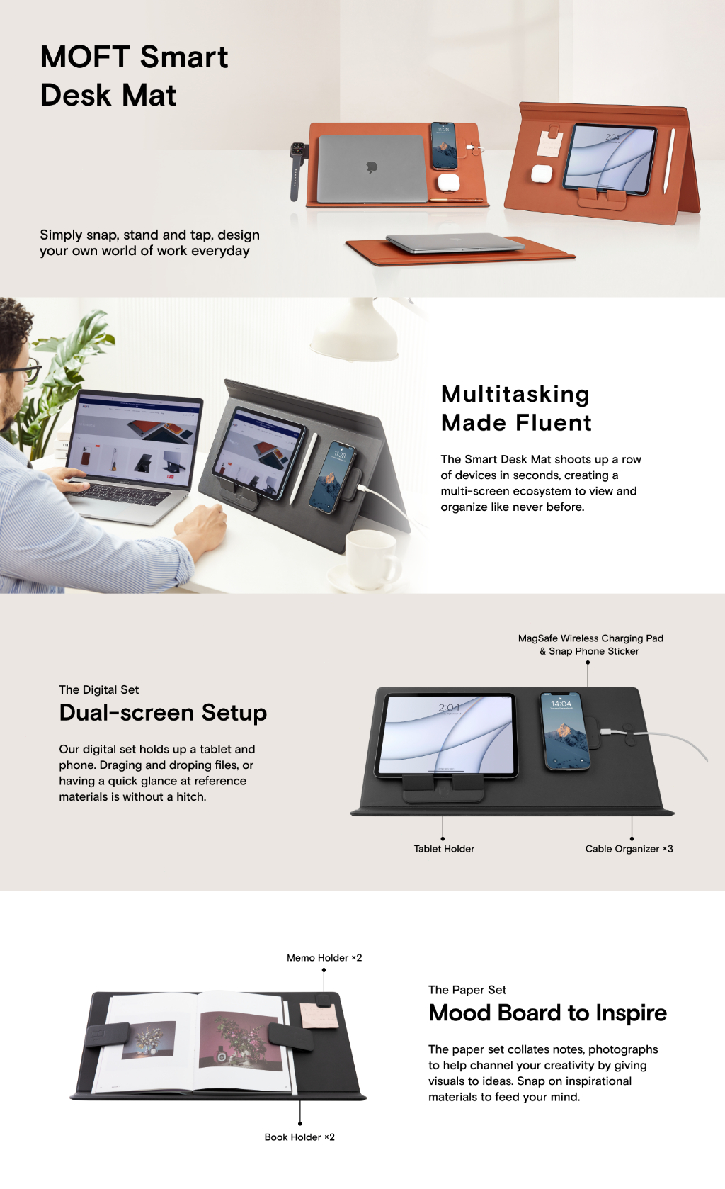 MOFT Multi Functional Desk Mat Multi-angle Laptop Stand | Shopee Malaysia
