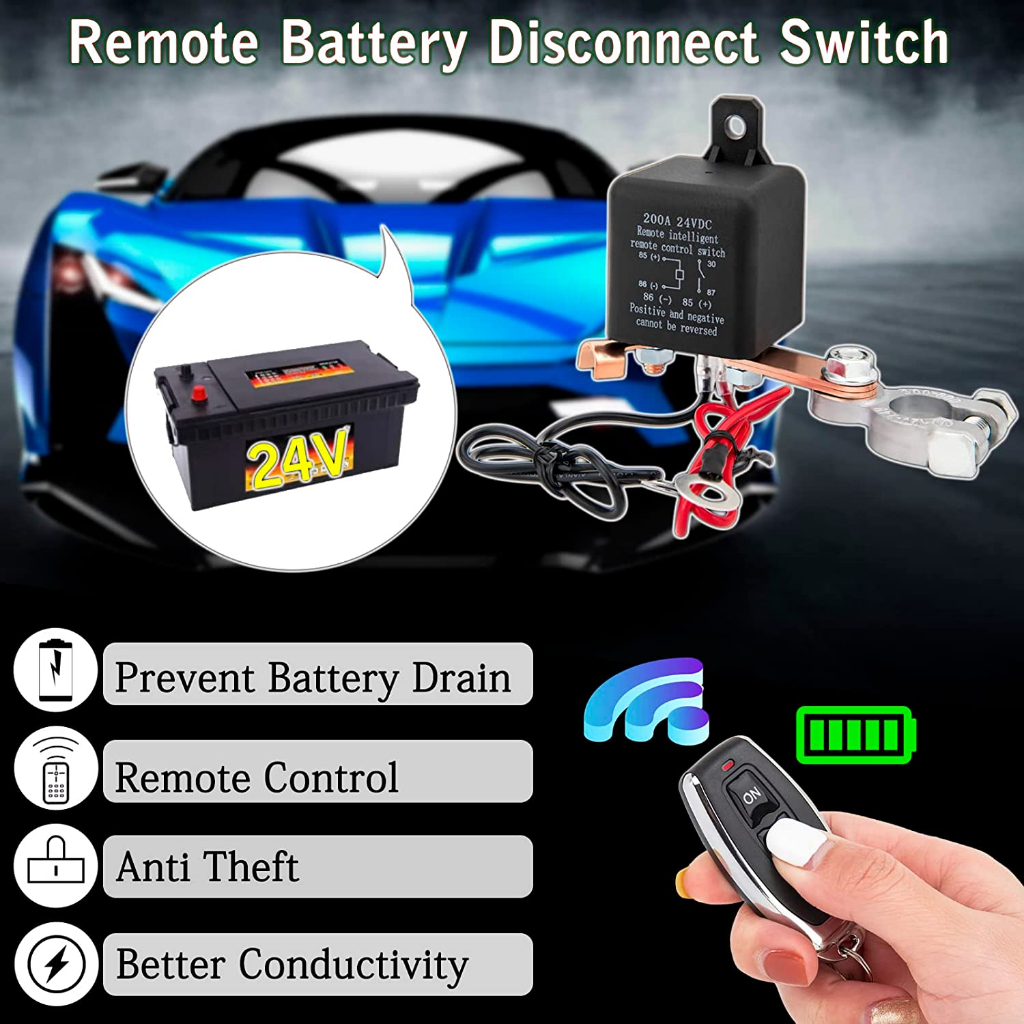 Remote Battery Disconnect Switch, Remote Kill Switch for Truck Car Kill ...